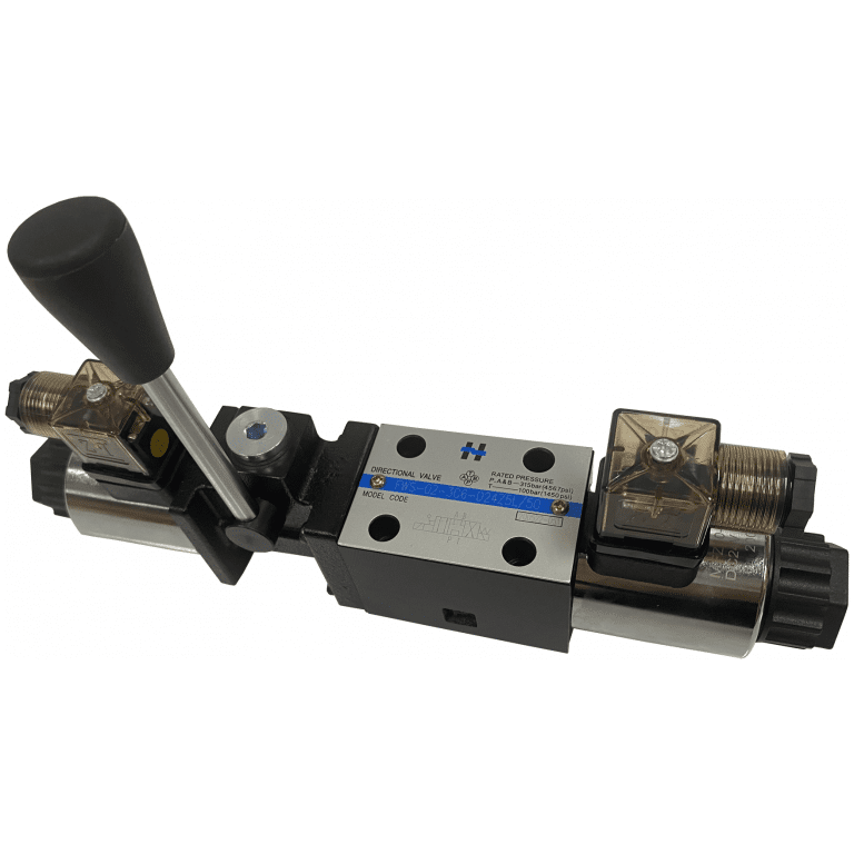 FWS-02-3C2-D24Z5L/50 Valve with Manual Lever | Timalco Hydraulics